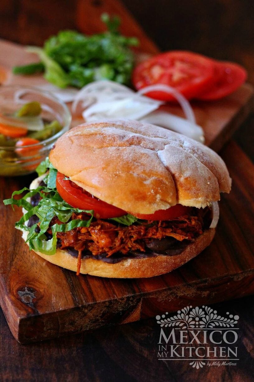 Pork in Achiote Sandwich-Easy Pibil Style Meal-Mexico in My Kitchen
