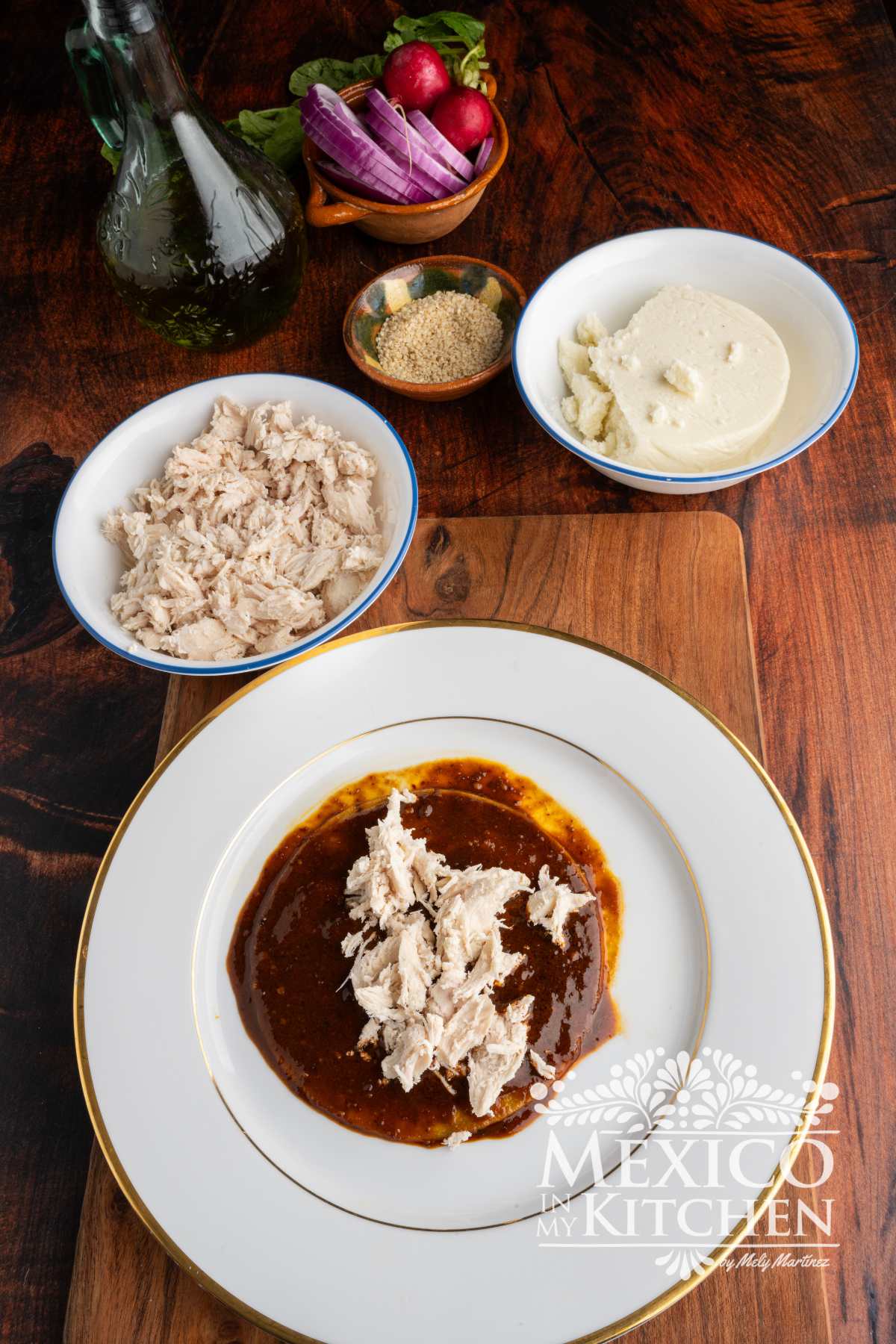Mole Poblano Enchiladas Enmoladas | Chicken Mole Enchiladas