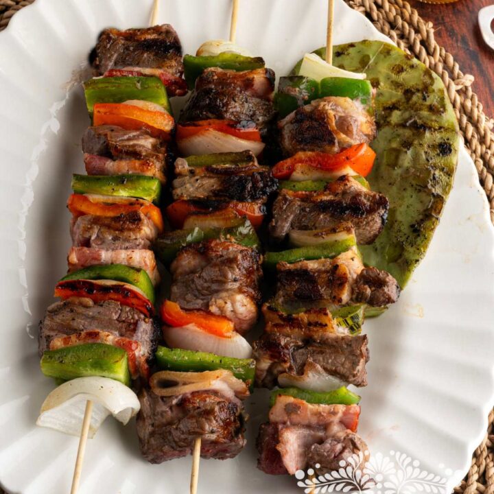Mexican beef kabob | Alambres